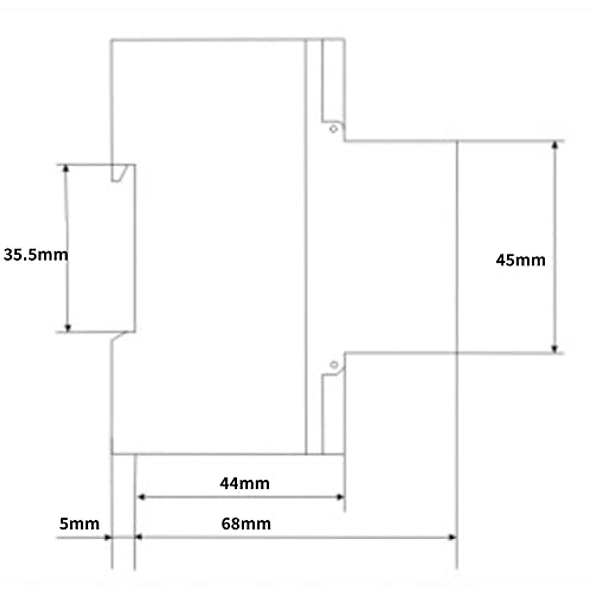 Electric Meter, KWh Meter, Single Phase 4P LED DIN-Rail Electricity Power Consumption Wattmeter Energy Meter, 10-40A