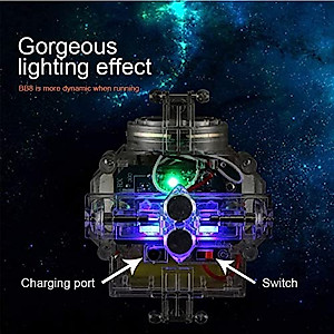 JLHOBBY BB-8 2.4GHz Remote Control Charging Robot Toy - Action Figure with Sound, Intelligent Car for Kids