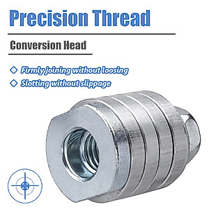 Mesee Angle Grinder to Grooving Machine Adapter, M14 Thread Quick Change Slotter Adapter Conversion Head Angle Grinder Variable Slotting Machine Converter Tool Accessory - Silver