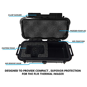 CASEMATIX Thermal Camera Case Compatible with FLIR One Pro and Gen 3 Thermal Imager Topdon Tc002C Fluke TC01B TC01A Thermal Imaging Cameras for IOS and Android, Waterproof Case Also Fits Cables