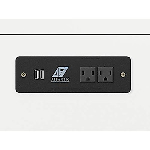 AFI Southampton Murphy Bed Chest with Charging Station, Queen, White