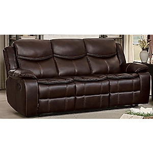 Homelegance Bastrop Double Reclining Sofa (Manual), Brown