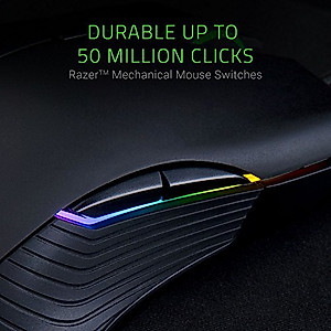 Razer Lancehead Tournament Edition Ambidextrous Gaming Mouse: 16K DPI Optical Sensor - Chroma RGB Lighting - 8 Programmable Buttons - Mechanical Switches - Classic Black