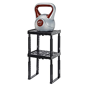 Tools for School Locker Shelf Organizer for School Locker - Locker Organizer - Strong ABS Plastic - Adjustable Width with Side Magnets - Patented Stackable Shelf Organizer - Pack of 2 - (Black)