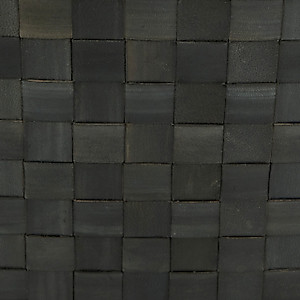 Deco 79 Leather Rectangle Storage Basket with Handles, Set of 2 20", 17"W, Dark Blue