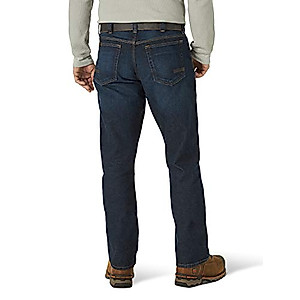 Wrangler Riggs Workwear Men's Slim Fit Five Pocket Jean, Dark Stone, 32W x 30L