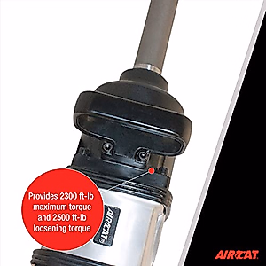 AIRCAT Pneumatic Tools 1994 1-Inch Super Duty Straight Impact Wrench with 8-Inch Extended Anvil 2,500 ft-lbs