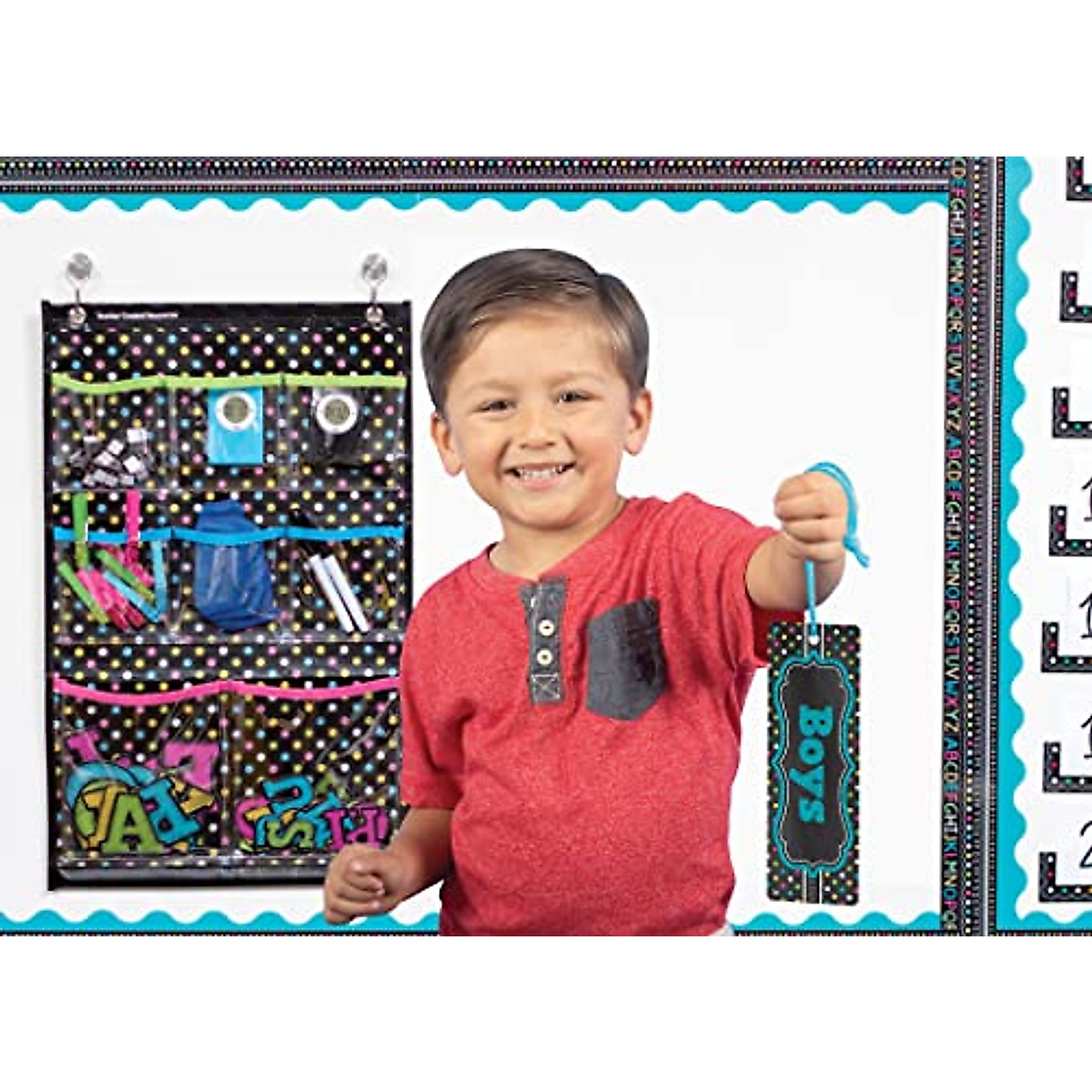 Teacher Created Resources 77278 Chalkboard Brights Magnetic Boys Pass 6.75" x 2.25"