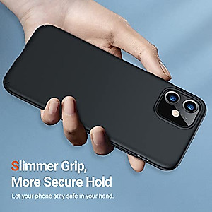 TORRAS Slim Fit iPhone 11 Case 6.1 inch, Hard Plastic PC Ultra-Thin Phone Cover Case with Matte Finish Coating Grip for iPhone 11 Phone Case, Space Black
