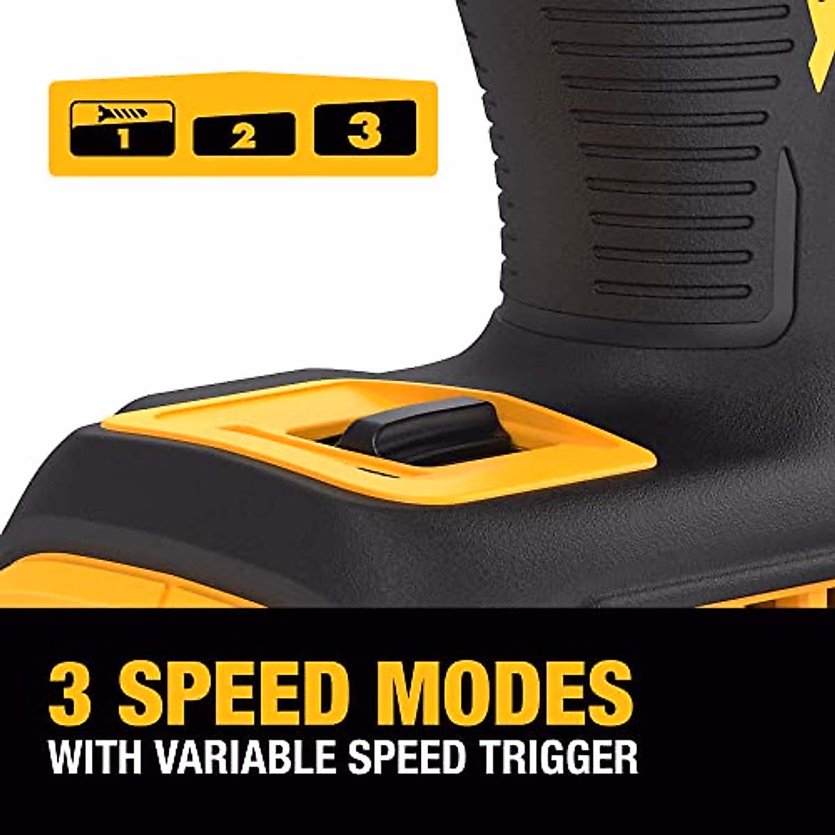 DEWALT 20V MAX Impact Driver, Cordless, 3-Speed, Battery and Charger Included (DCF845P1)