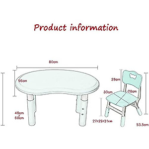 Walnut Plastic Children Table and Chair Set Chairs Furniture Sets Kids Chair and Study Table Sets Dinner Toy Furniture Set Height Adjustable