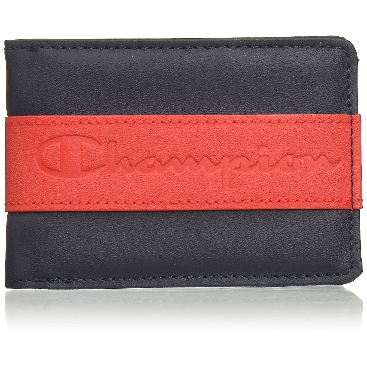 Champion Unisex Adults Compact Bifold Wallet, Black, RFID Protected