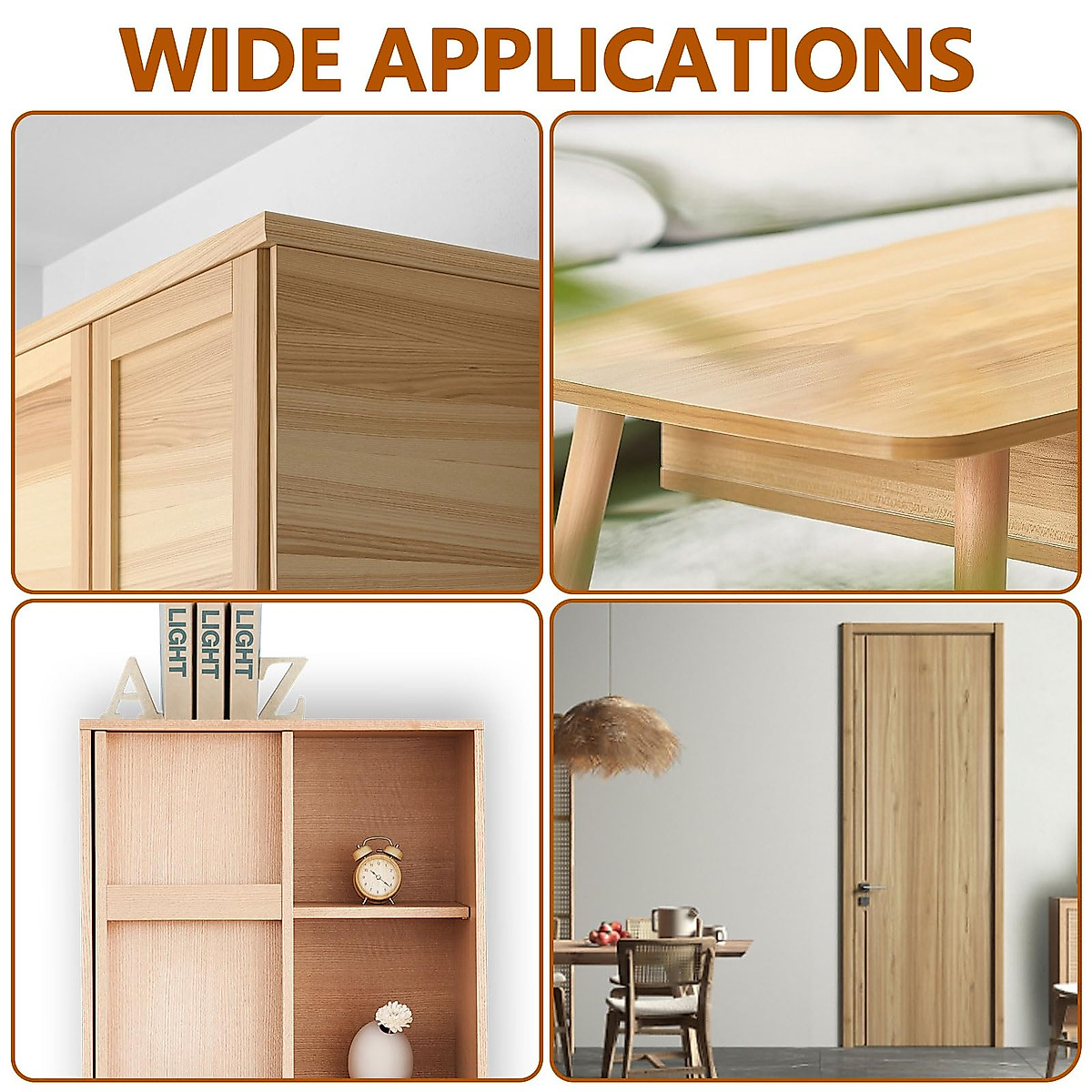 QTLCOHD 2 Roll Edge Banding 3/4 Inch x 65 Ft. Wood Veneer Edge Banding Iron on with Hot Melt Adhesive Pre-glued Flexible Birch Edge Banding for Cabinet Repair Furniture