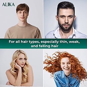 ALIKA Hair Growth Serum - Scalp Treatment for Hair Loss, Grow Gorgeous Hair for Women and Men, Suitable for Dry, Oily, Normal Scalp (50ml)