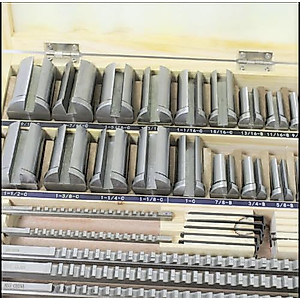 30pcs Keyway Broach Set 5pcs Broaches 1/2''-1-1/2'' + 18pcs Bushings + 7 Shims