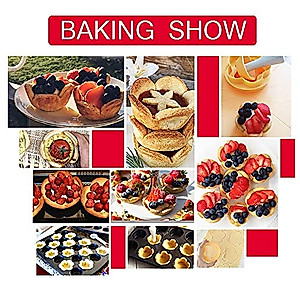 Plastic Pastry Tamper Tart Shell Molds Tart Cutter Flower/Round Dough Cookie Cutter Set Cupcake Mold for Muffin/Cupcake 602