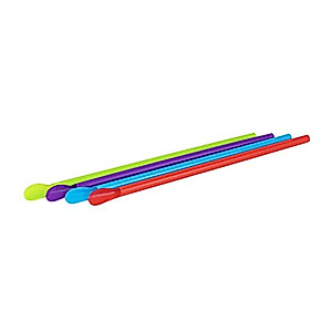 KOLORAE SCOOP STRAWS - BPA FREE PLASTIC, COLORFUL SCOOP STRAWS ACT AS A SPOON AND STRAW, GREAT FOR ANY OCCASION! (1 PACK OF 75) - AVAILABLE IN A PACK OF 75 OR 450! (75)