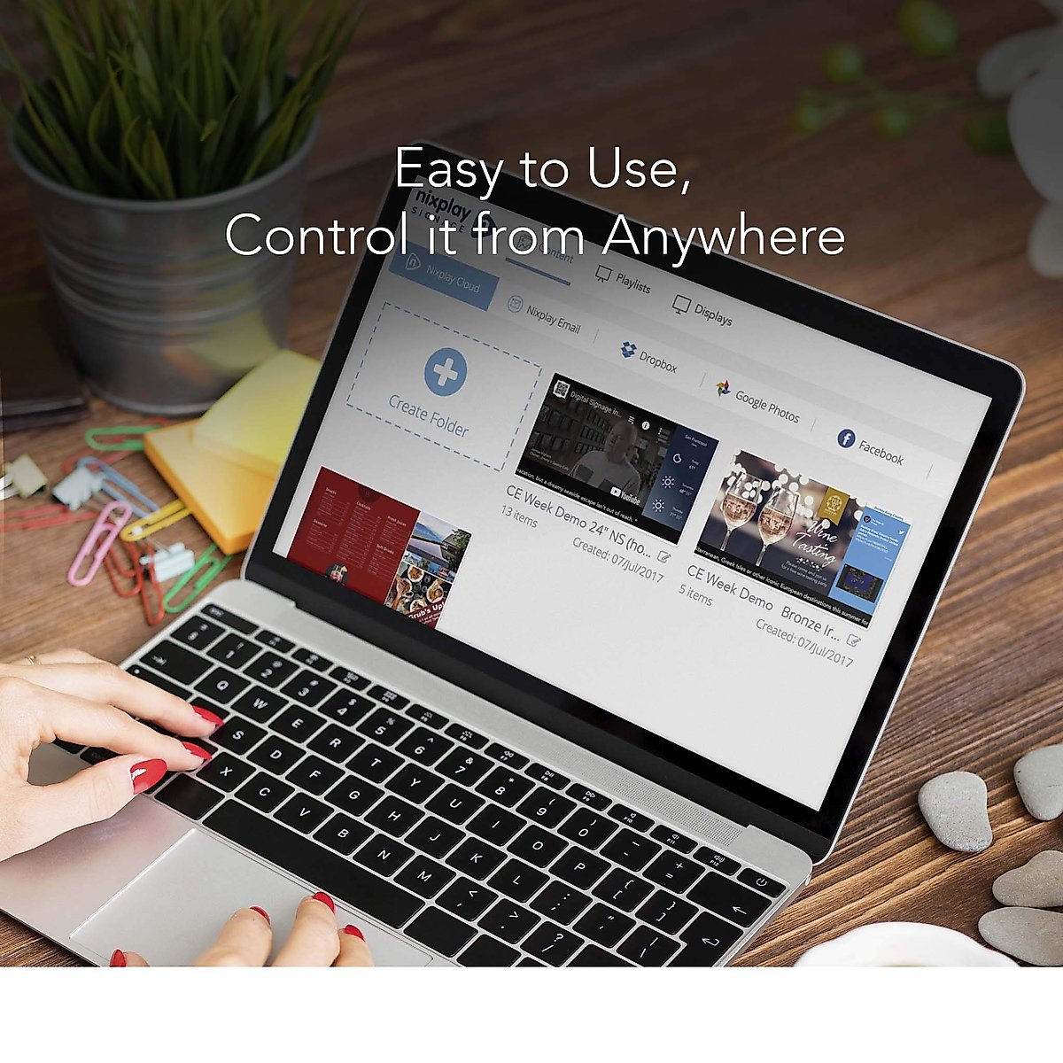 Nixplay Signage Player - Digital Signage TV Media Player. Turn Any HDMI Enabled Monitor into a Digital Signage Display. Remote Content Management, Paid Software Subscription Required