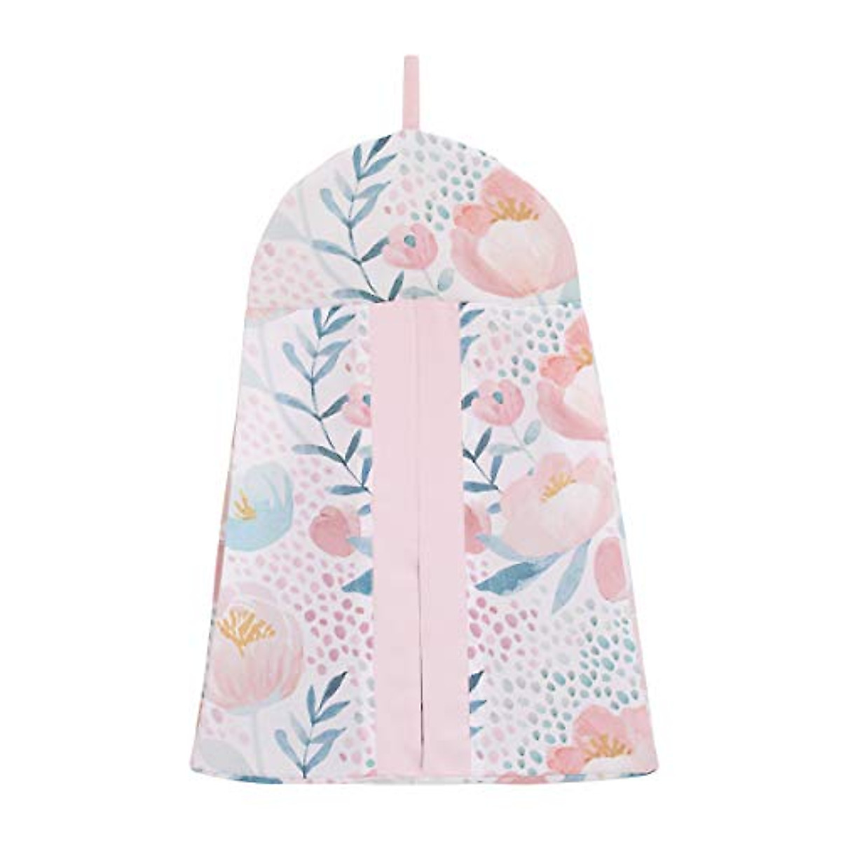 NoJo Watercolor Blossoms Pink, Teal, Gold and White Floral 8 Piece Crib Bedding Set