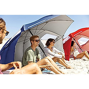 Sport-Brella Premiere UPF 50+ Umbrella Shelter for Sun and Rain Protection (8-Foot, Blue)