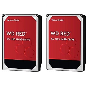 Western Digital WD 2 Pack Red 6TB NAS 3.5" Internal Hard Drive, 5400 RPM, SATA 6Gbps, 256MB Cache