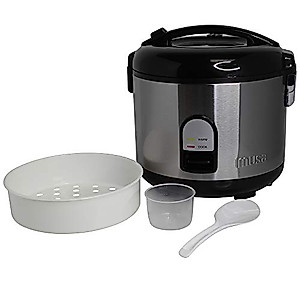 IMUSA USA GAU-00028 Electric Rice Cooker 10-Cup Uncooked Rice (20-Cup Cooked Rice), Stainless Steel