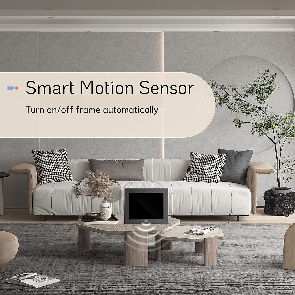 NexFoto 32GB Smart WiFi Digital Picture Frame, Electronic Photo Frame with IPS Touch Screen, Instantly Share Photos Videos via App, Motion Sensor, Gift for Grandparents