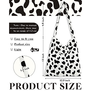 Fluffy Shoulder Bag Flower Cow Plush Underarm Handbag Bag Fluffy Purse Small Clutch Bag for Women Autumn Winter (White and Black, Shoulder Bag)