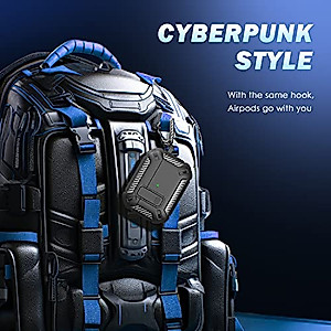 RFUNGUANGO AirPods Pro 2nd Generation Case Cover with Cleaner Kit, Military Hard Shell Protective Armor with Lock for AirPod Gen 2 Charging Case 2022, Front LED Visible,Black