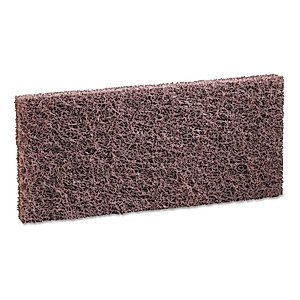 Boardwalk BWK403 4 in. x 10 in. Heavy-Duty Pads - Brown (20/Carton)