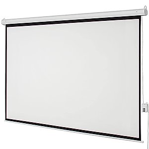Projector Screen Viewing Area Motorized Projector Screen with Remote Control Matte White for Home Theater Camping and Recreational Events