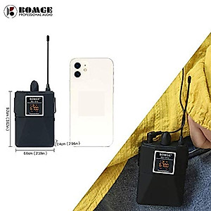 Wireless Lavalier Lapel Microphone System/Headset Mic/Interview Mic，for iPhone, Android Smartphones, PA Speaker, Teaching, DSLR Camera and Tablets (164 Ft Range)