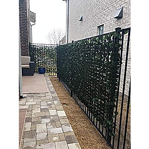Artificial Ivy Privacy Fence Screen, Faux Ivy Leaves Hedge Fence and Vine,Heavy Duty Fencing Mesh Shade Net Coverfor Wall Home Outdoor Decor, Garden, Yard Decoration (Green) (118', 59')
