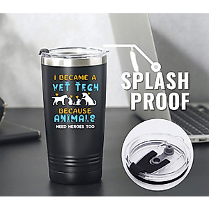 Onebttl Vet Tech Gifts, Appreciation Gifts for Veterinary Technologists on Christmas, Birthday and End of Year, 20 oz Stainless Steel Insulated Tumbler - Heroes