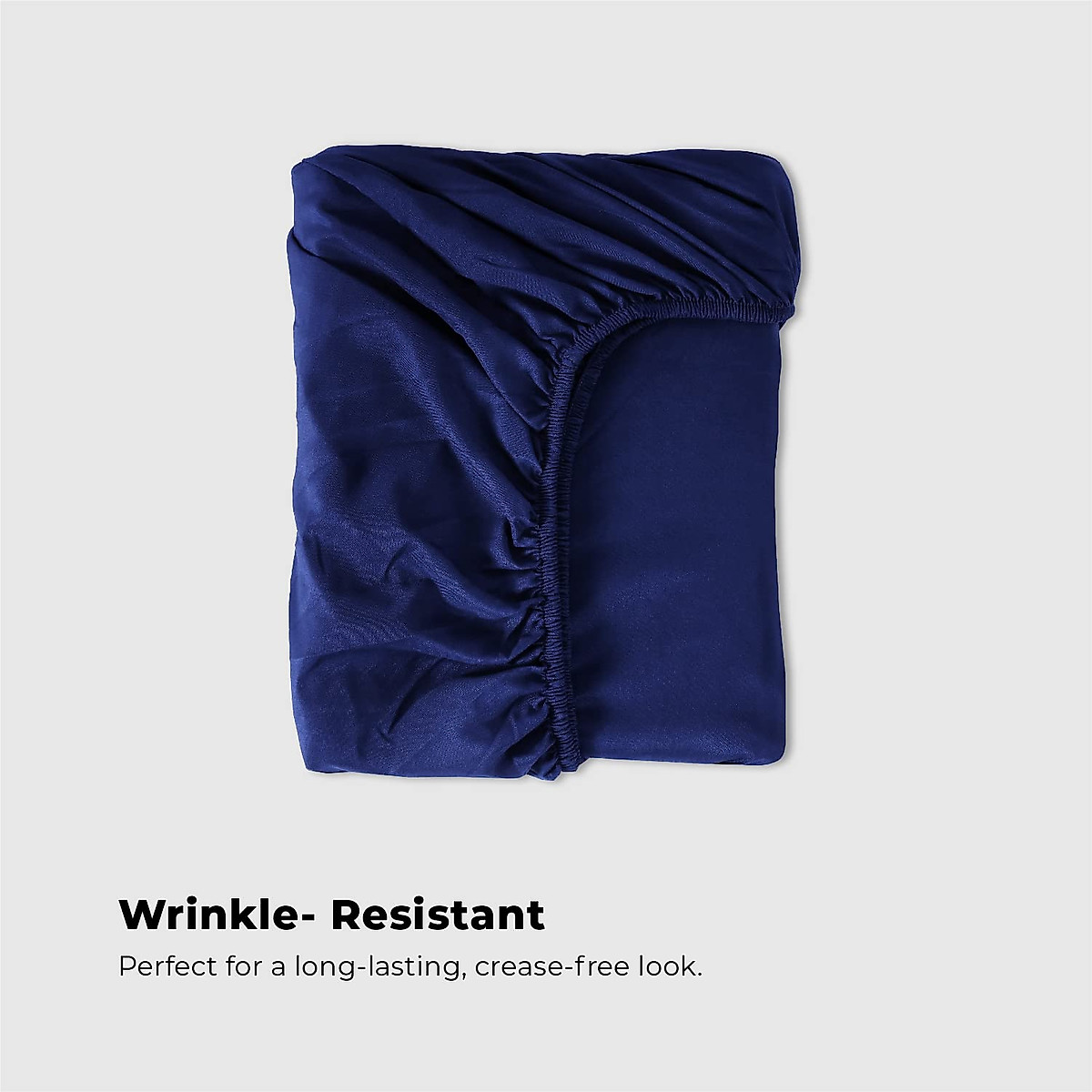 VISI-ONE Karin Maki Microfiber Full Size Bed Sheets Set - 1800 Thread Count Bed Set - Super Soft Luxury Egyptian Bedding - Deep Pocket Fitted Sheet with Pillow Cases - Blue