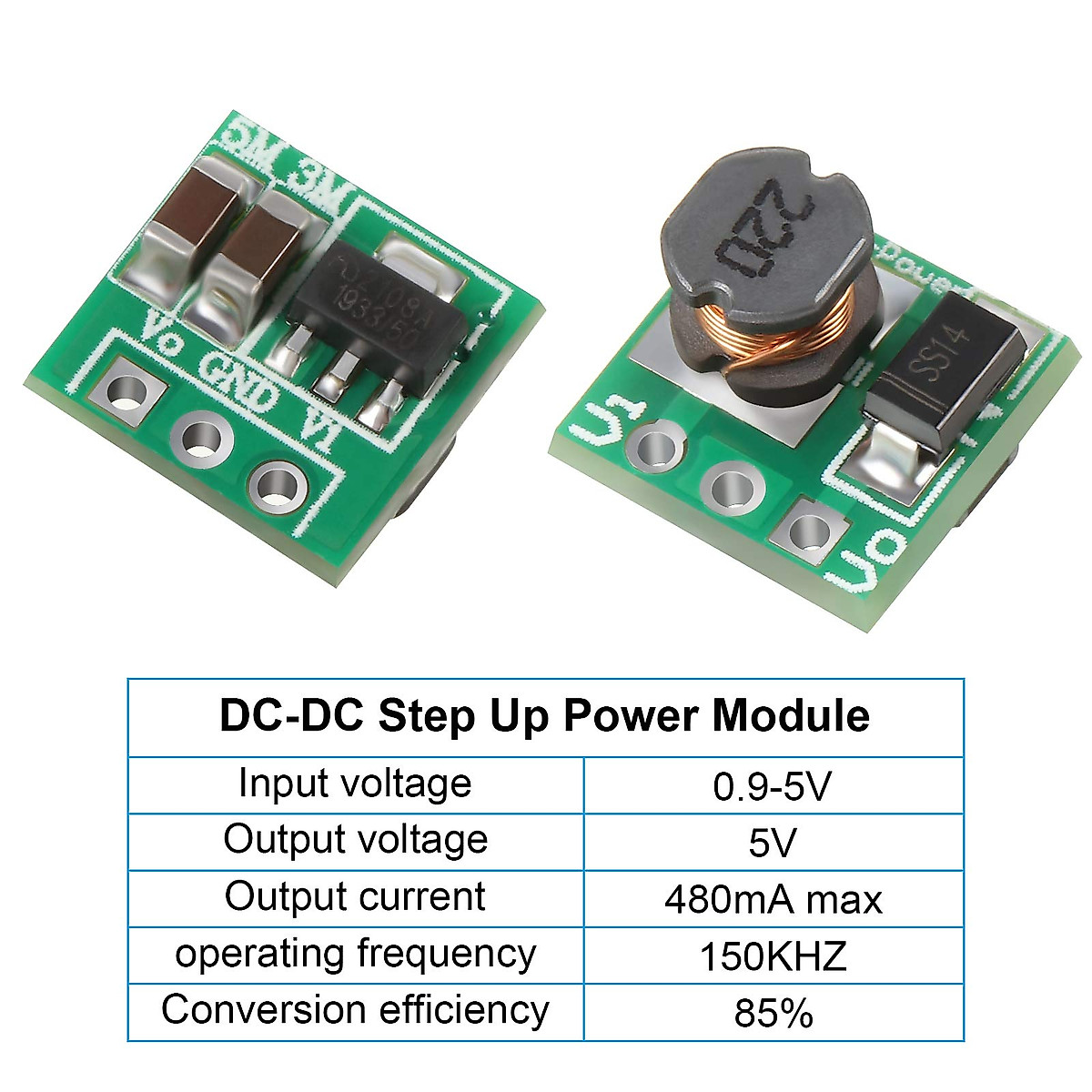 Weewooday DC-DC Step up Power Module Output Voltage 5V Boost Converter 1.5v 1.8v 2.5v 3v 3.3v 3.7v 4.2v to 5v Regulator Voltage Boost Converter Board(10 Pieces)