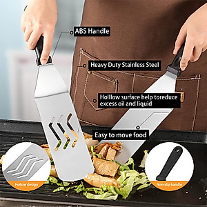 Griddle Accessories Kit - Griddle Tools Spatulas Set for Blackstone, 9 PCS Stainless Steel Grill Spatula Set, Flat Top Grill Accessories Set for Hibachi Grill, Outdoor and Camping Teppanyaki