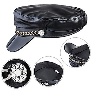 Beefunny Biker Costume Accessories Biker Cap Sunglasses 70s 80s Steam Punk Roker Party Dress Unisex