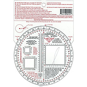 RM PRODUCTS Military Round Protractor