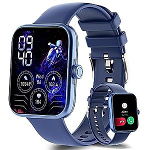 Smart Watch, Full Touch Smart Watches for Men Women Answer/Make Calls, Fitness Tracker with Heart Rate Sleep Monitor Step Counter, Multi-Sports Modes, IP68 Activity Trackers for Android iOS Phones