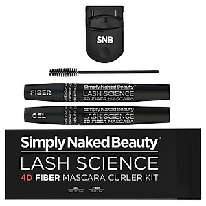 4D Fiber Mascara Eyelash Curler Kit - Lengthening, Volumizing, Smudge-proof & Water Resistant - Long Lasting & Dramatic Lash Extension Mascara - Certified Hypoallergenic & Cruelty Free Best Mascara