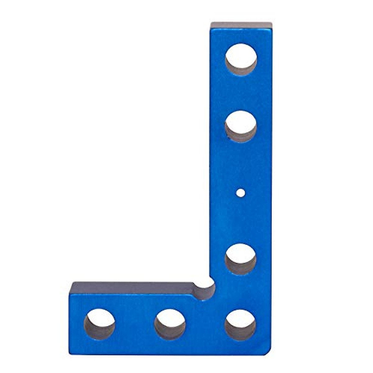 DFM Tool Works Small Square and Center Finder - Made in USA Versatile Woodworking Tool with 11/32" Center Marking Hole for Larger Pencils, Carpenter Tool for Accurate Line Transfers (Blue)