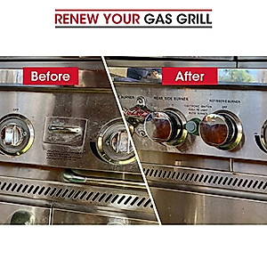 Unicook Grill Control Knob, 4 Pack Gas Burner Replacement Knobs, Chrome Plated Plastic with Nonslip Grip, Fits BBQ Gas Grills with D Shaped Valve Stem, Including 4 Knobs and 12 Adaptors