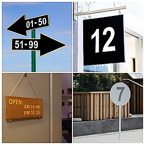 4 Inch Large Number Stencils for Painting - 11 Pack Number Stencil Templates for Curb Address, Cakes, Cookies, Mailboxes and Crafts, Reusable House Numbers Stencils for Wood Signs & Cement Wall Art