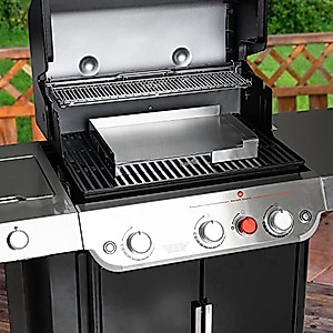 Stanbroil Universal Stainless Steel Grill Griddle with Even Heat Cross Bracing for BBQ Charcoal/Gas Grills, Camping, Tailgating, and Parties 23” x 16”