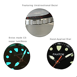 Pantor Seahorse Dive Watch,1000m Auotmatic Diver Watches,Big 45mm Watch Men (Seahorse002)