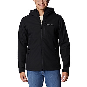 Columbia Men's Ascender Hooded Softshell Jacket, Black, Medium
