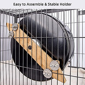 Niteangel Silent Chinchilla Exercise Wheel - 13.8'' Large Activity Running Small Animal Wheel for Chinchilla Degu or Other Similar-Sized Pets