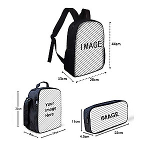 Howilath German Shepherd School Backpack for Boys Girls Backpack Set 3 Pieces with Lunchbox Pencilcase, 17 Inch Backpack Childern School Bag Set Bookbag