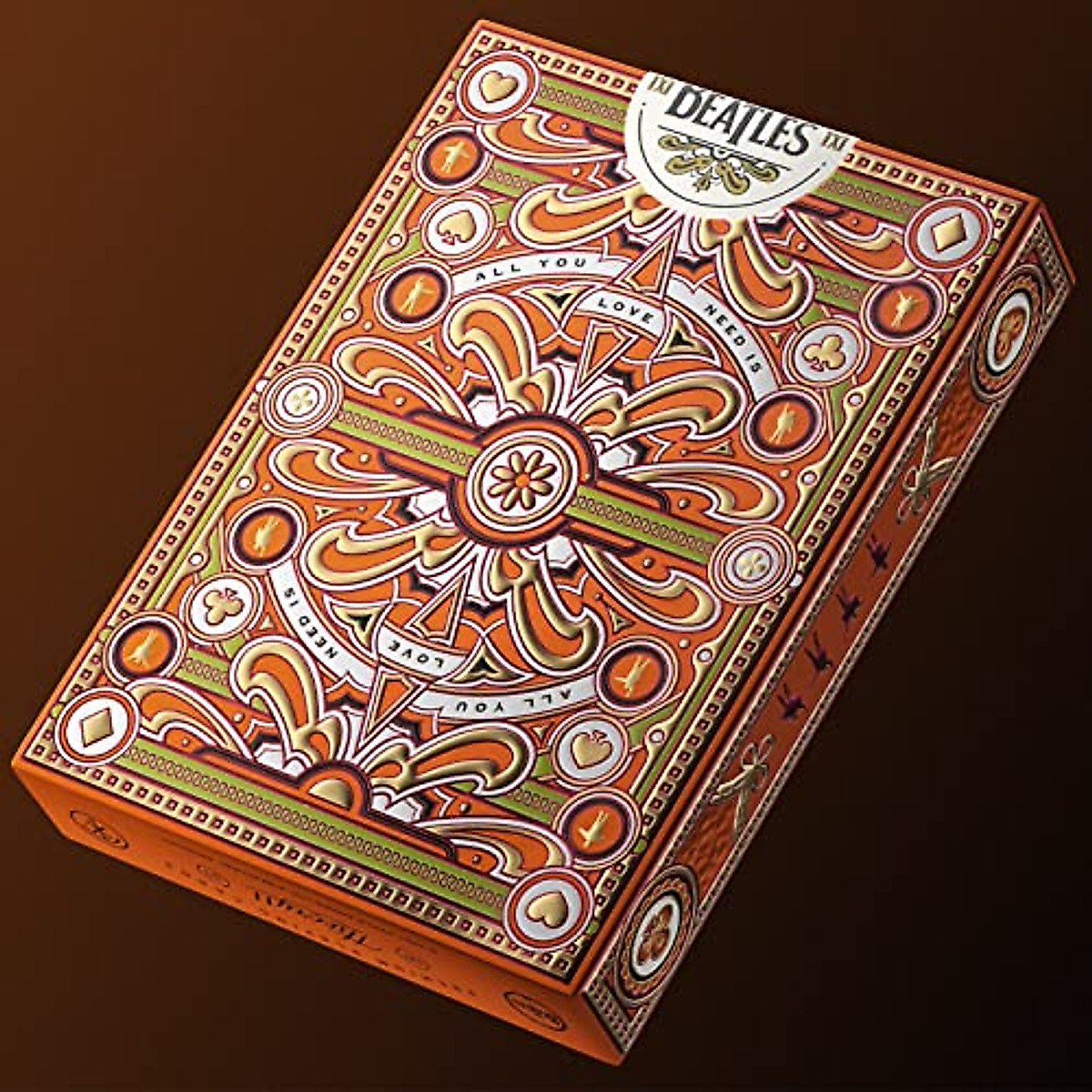 theory11 The Beatles Premium Playing Cards - Orange Deck Officially Licensed Collector's Cards